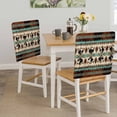Boho Cowhide Chair Covers Set of 6 Western Aztec Tribal Green Brown Cow ...