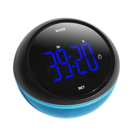 Round Kitchen Digital Timer LED Display for Cooking Meeting Adults blue ...