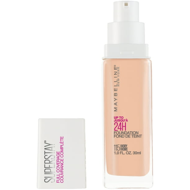 Maybelline Super Stay Full Coverage Liquid Foundation Makeup, Ivory, 1 ... Maybelline Super Stay Full Coverage Liquid Foundation Makeup, Ivory, 1 ...