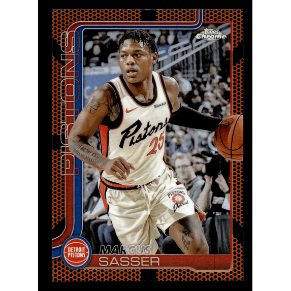 2025 Topps Chrome Marcus Sasser #35 Basketball Logo Border Short Print ...