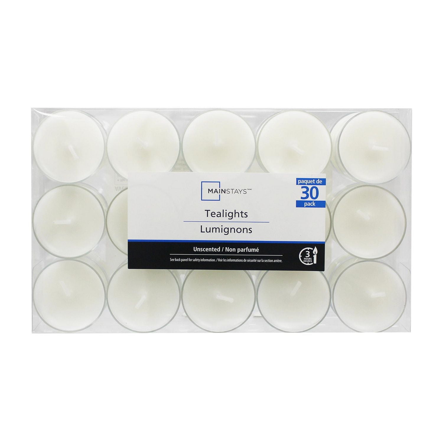 Click here for Mainstays 30pk Unscented White Tealights Candles 3... prices