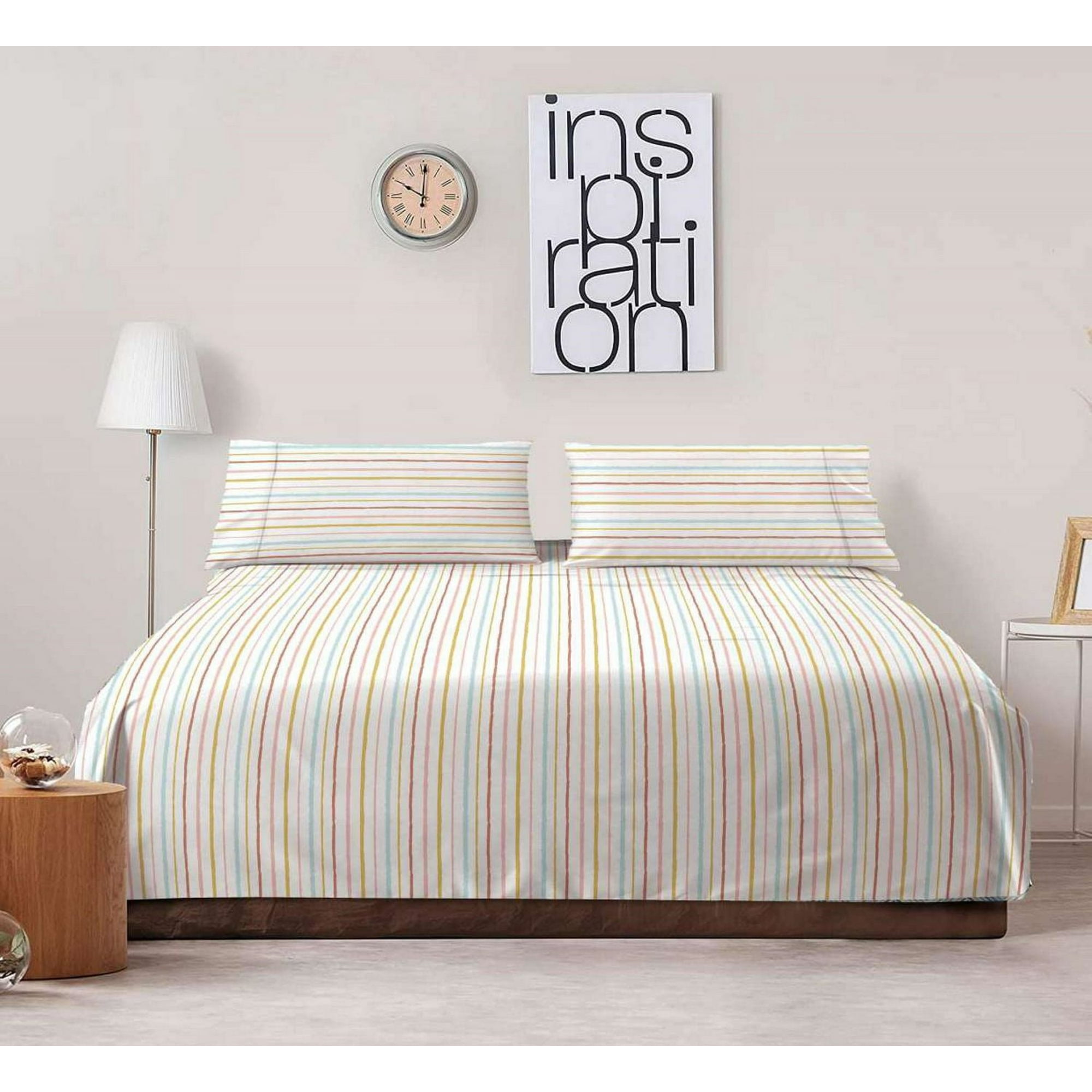 Click here for Fabstyles Painted Stripe Sheet Set Multi King prices