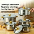 10/12/15pcs stainless steel cooking pots set. Includes pots & lids ...
