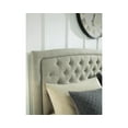 Ashley Signature Design Jerary Queen Bed with Tufted Headboard, Gray ...