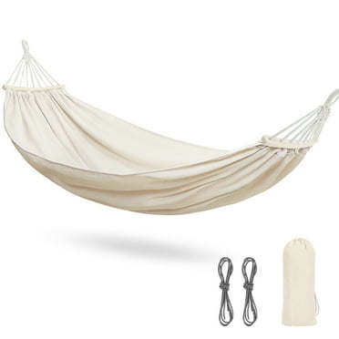 Soft-Spun Polyester Rope Double Hammock for Outside - 600-Pound Weight ...