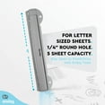 Enday Portable 3 Ring Hole Punch with Plastic Ruler for School Supplies ...