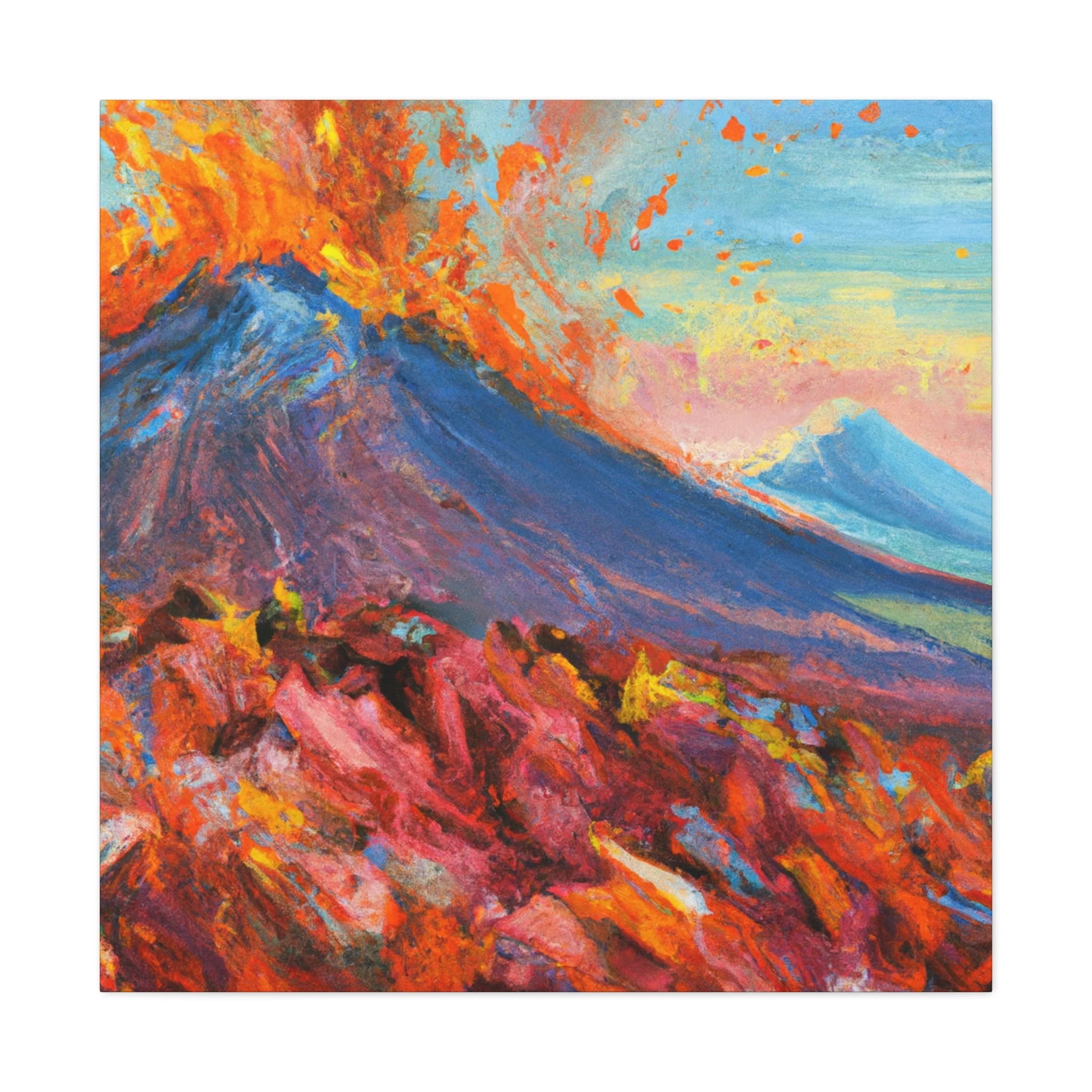 Volcano's Roaring Majesty - Canvas - Walmart.com