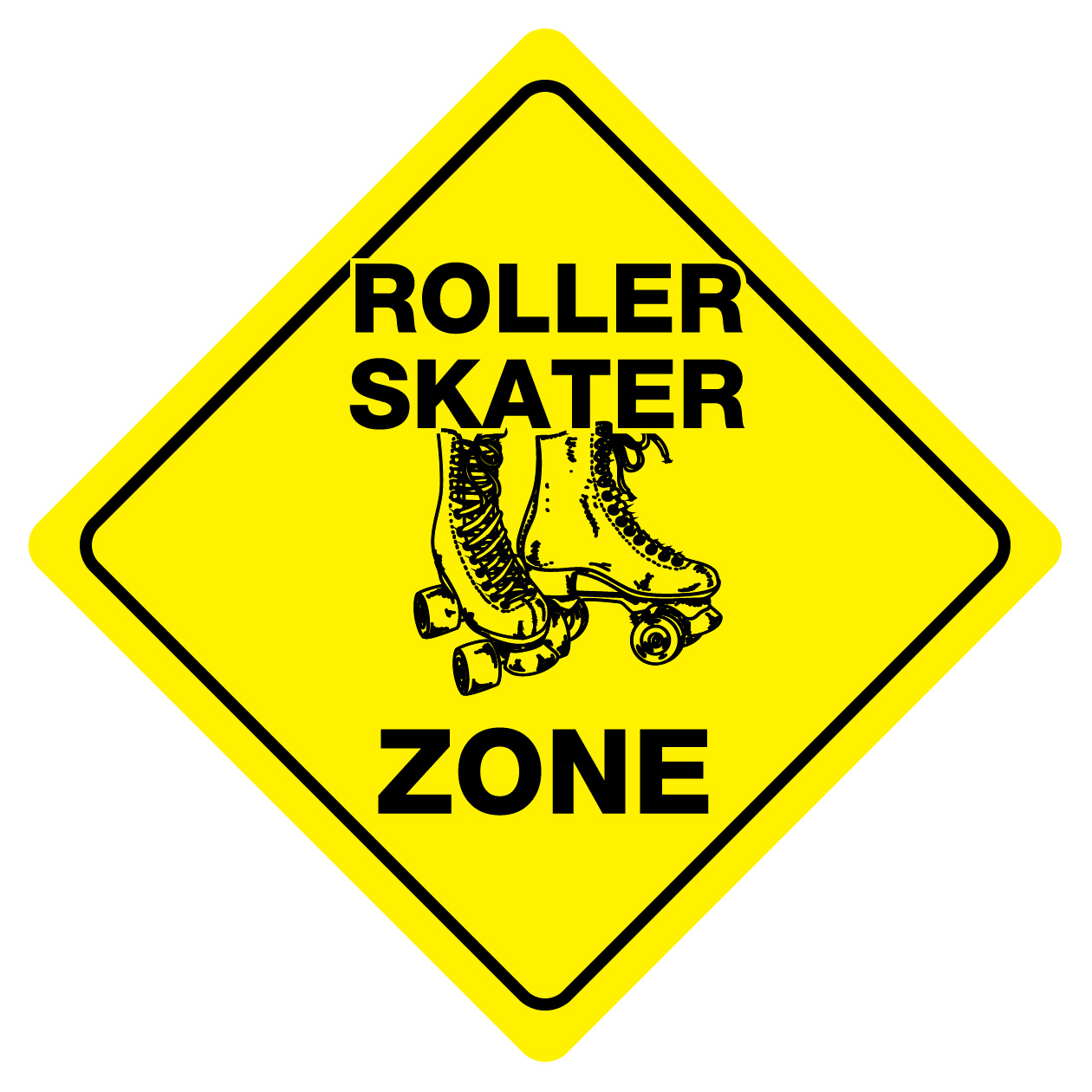 ROLLER SKATER ZONE Funny Novelty Crossing Sign - Walmart.com