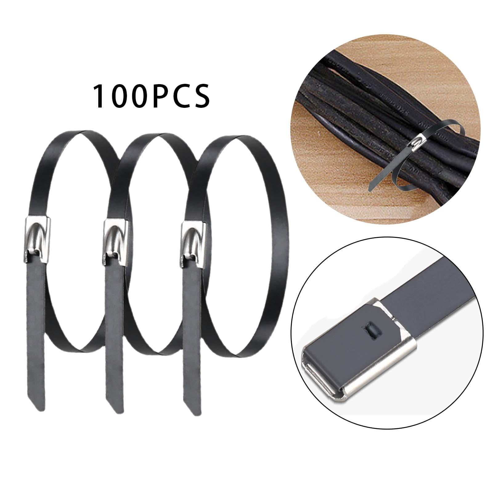 100 bridas para cables de acero inoxidable 304 con revestimiento ...