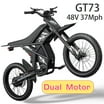 Riding'times GT73 Pro Electric Dirt Bike 2400W Motor 37MPH 85-Mile Range 25" Off-Road Tires ...