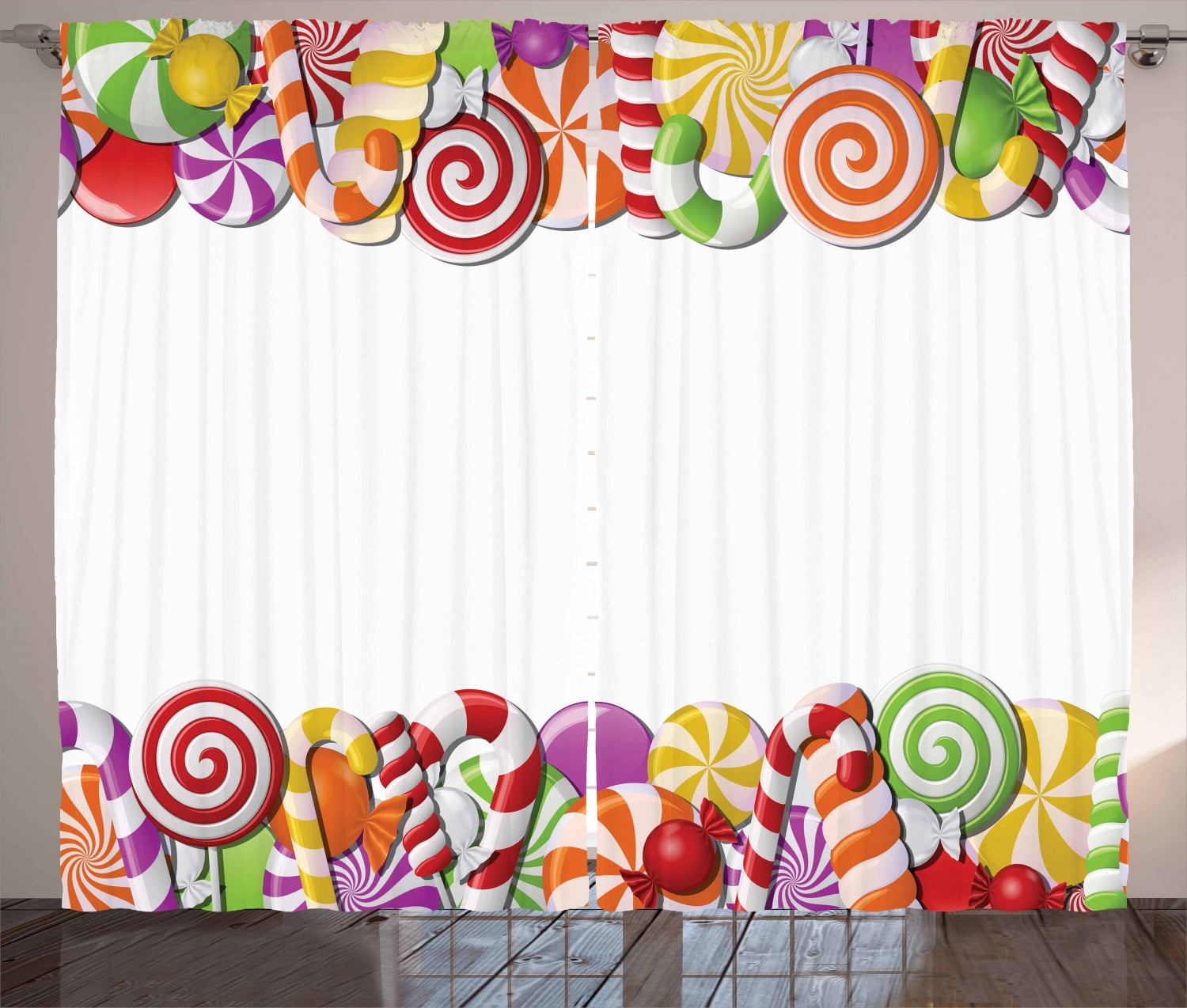 Candy Cane Curtains 2 Panels Set, Festive and Fun Framework with ...