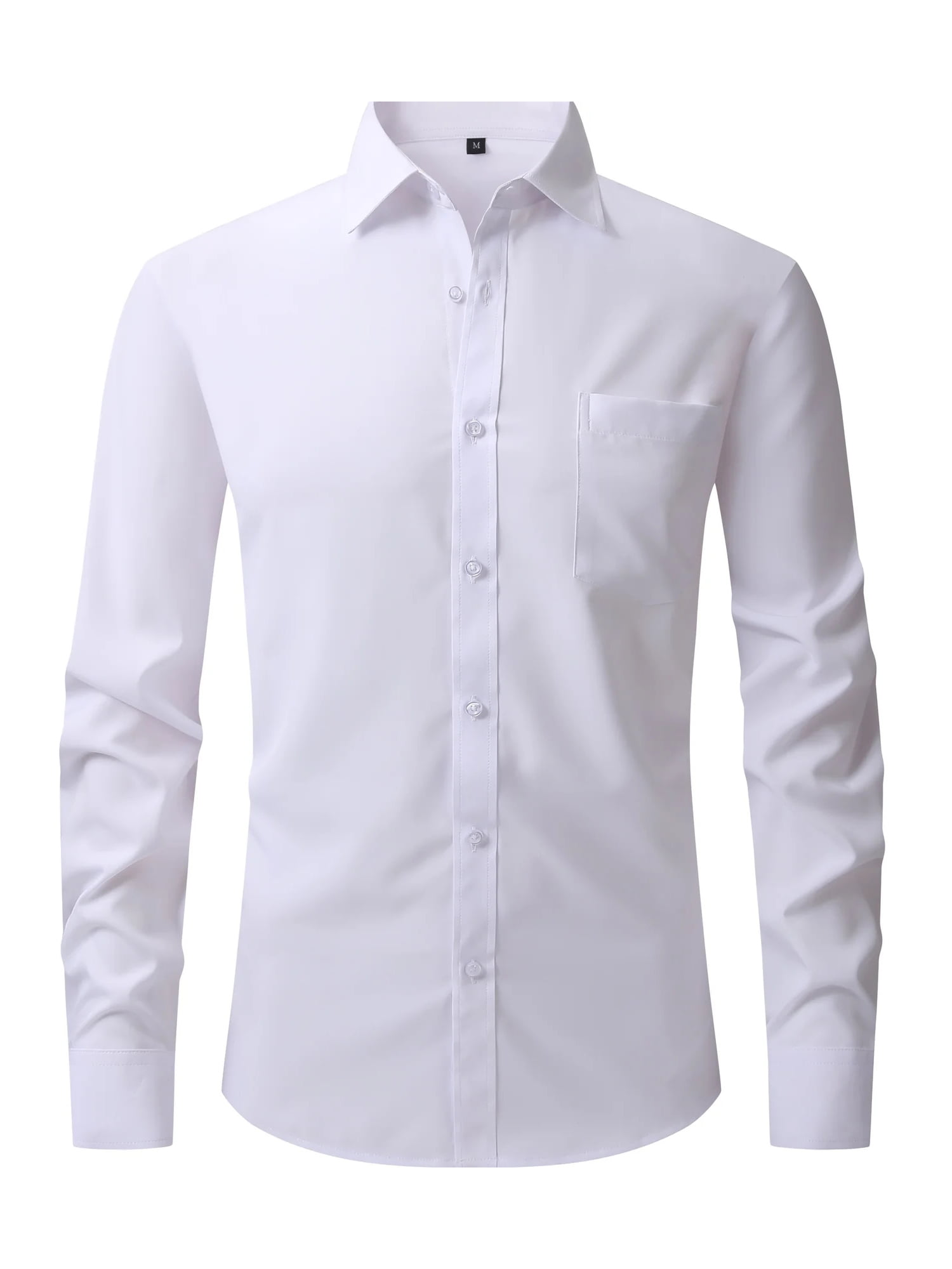 Hanerdun Men Dress Shirts Male Buiness Long Sleeve Button Down Shirt ...