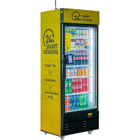 AI Smart Vending Machine 245-Capacity w/ Contactless Payment for Office ...