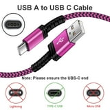 Type C Charger Block,with 3A Android Charger Fast Charging Cable 6FT 5V ...