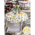 Country Yellow Flowers Round Outdoor Tablecloth with Umbrella Hole ...