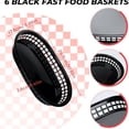 60 Sheets Red Checkered Deli Liners and 6 Black Fast Food Baskets ...