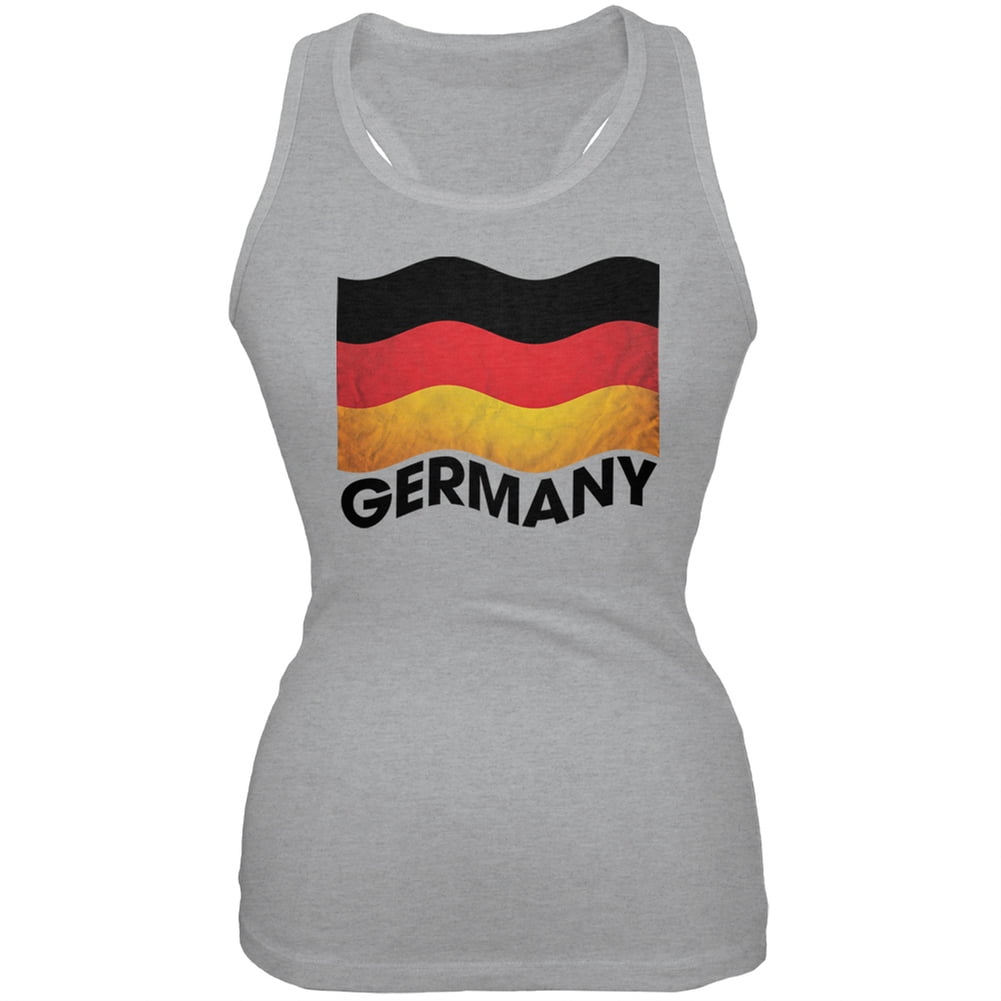 World Cup Germany German Waving Flag Sport Grey Juniors Tank Top ...