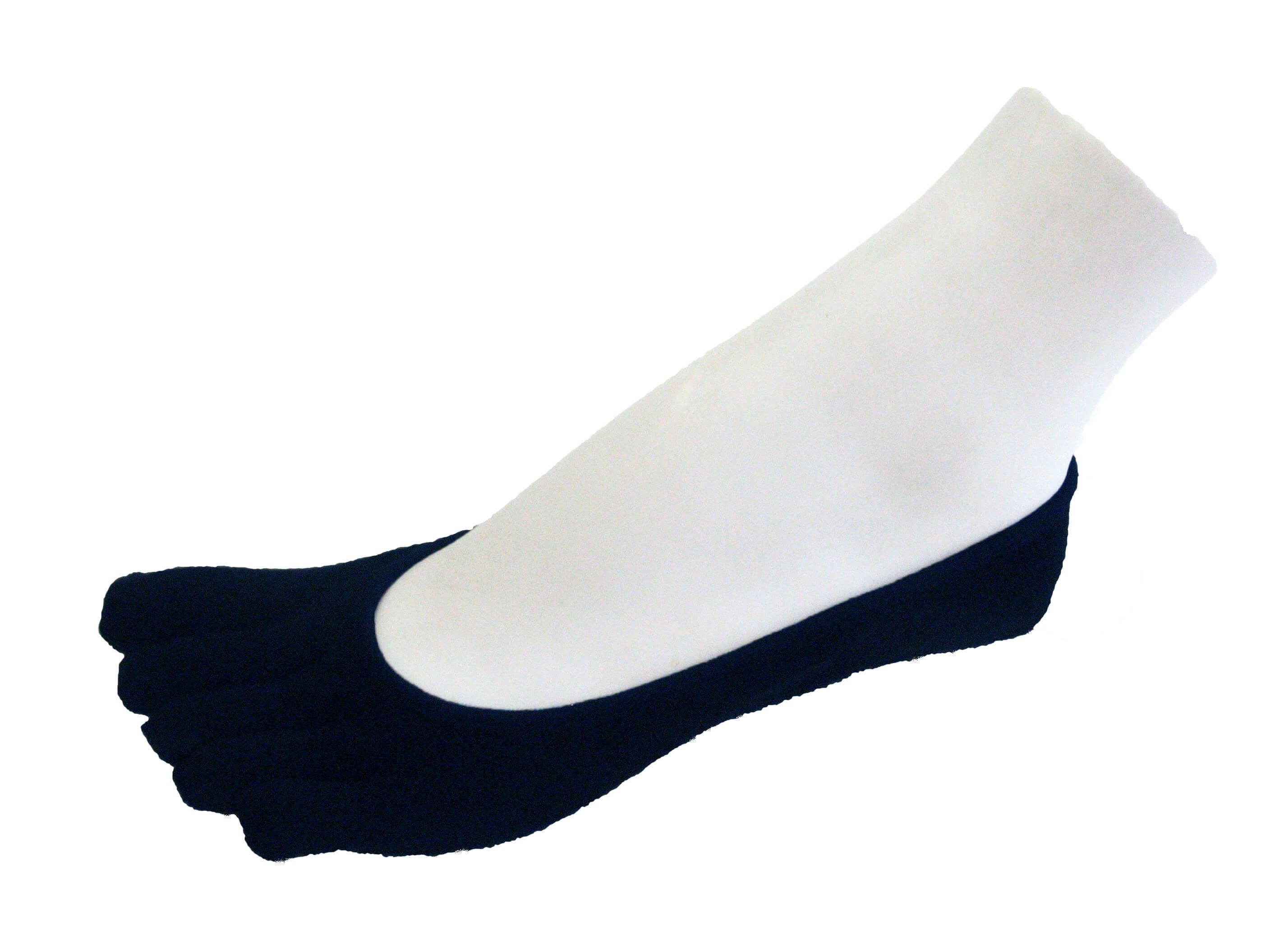 Couver Unisex Super Low Cut 5 Finger No Show Toe socks, Navy, Small ...