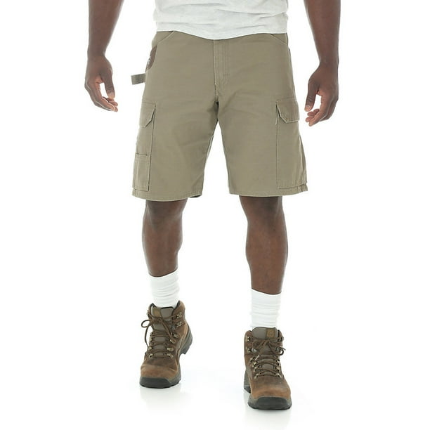 Wrangler Men's RIGGS Workwear Ripstop Ranger Cargo Shorts, Bark, 60 ...