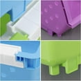 4-Pack Plastic Stackable Storage Baskets, Colored Stacking Bin ...