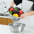 TrendMallOasis Stainless Steel Colander with Mixing Bowl (2-Pack ...