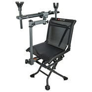 Kill Shot Portable Shooting Bench Seat with Adjustable Table Gun Rest ...