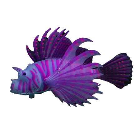 Enqiretly 1/2/3/5 Aquarium Artificial Luminous Lionfish Fish Tank ...