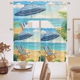 Coastal Beach Kitchen Curtains Swag Valance and Tier Curtains Set 24 ...