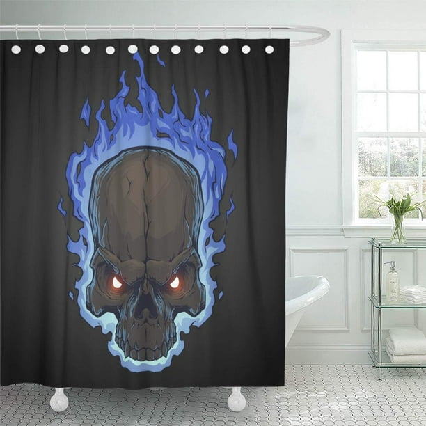 KSADK Fire Skull Flame Skeleton Evil Devil Hell Scary Fiery Shower ...