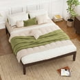 Yardi Yarda Full Size Wood Bed Frame with Wooden Slats Support and ...