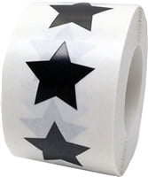 Black Star Stickers, 0.75 Inch Wide, 500 Labels on a Roll - Walmart.com