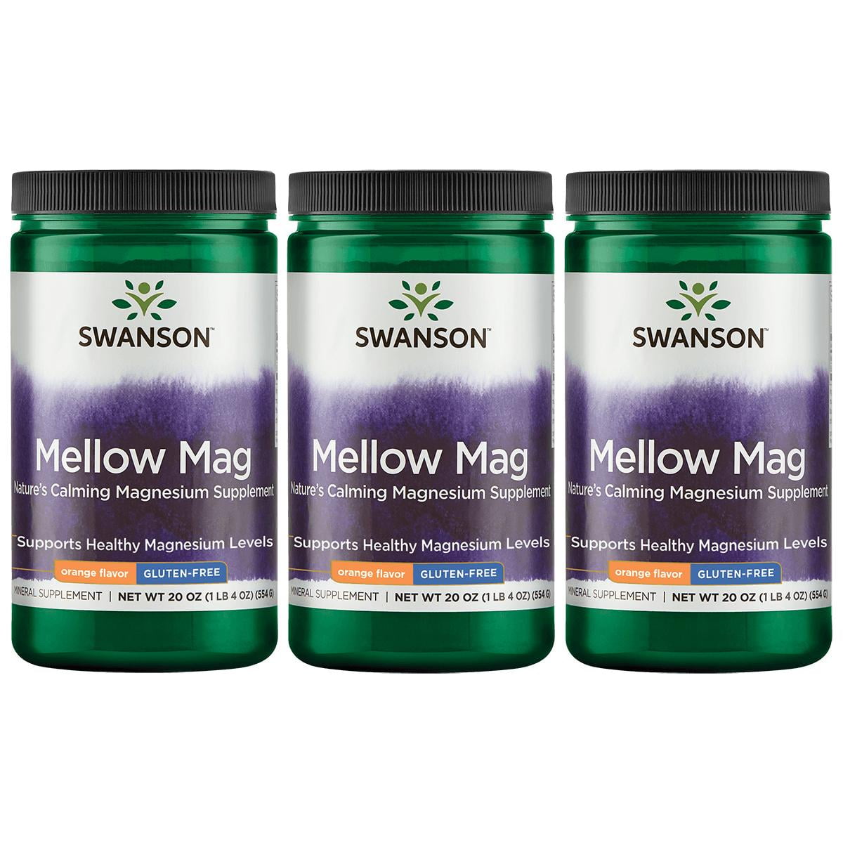 Swanson Mellow Mag - Orange Flavor 330 mg 20 oz Pwdr 3 Pack - Walmart.com
