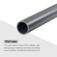 Uxcell PVC Rigid Round Pipe, Light Grey, 21mm ID, 25mm OD, Smooth ...