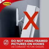 Command Small Stainless Steel Metal Hooks, 6 Hooks, 8 Strips/Pack ...