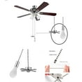 TWDRTDD Ceiling Fan Pull Chains & Light Cords Set, Crystal Extension ...