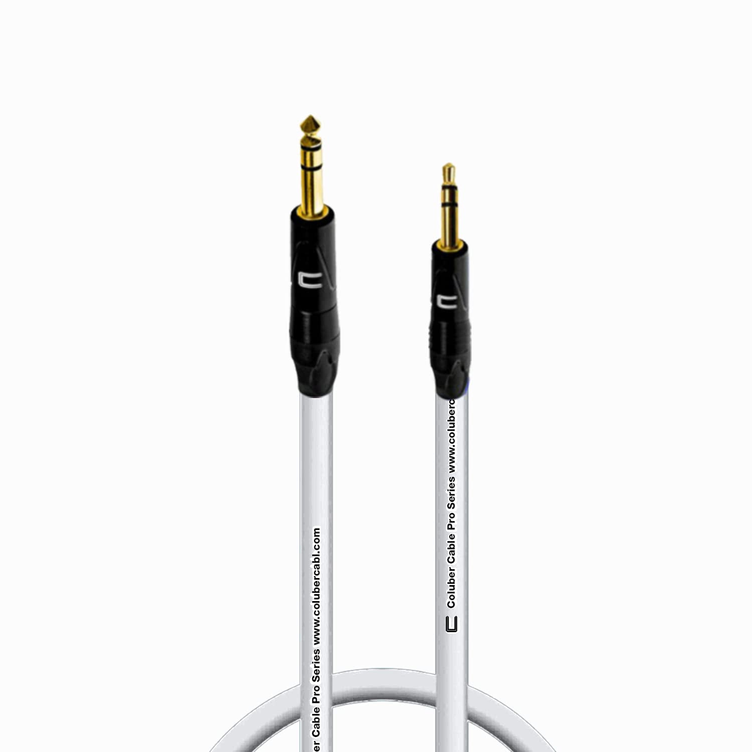 Coluber Cable 1/4" Balanced TRS Male to 3.5 TRS Male 0.5ft Audio ...