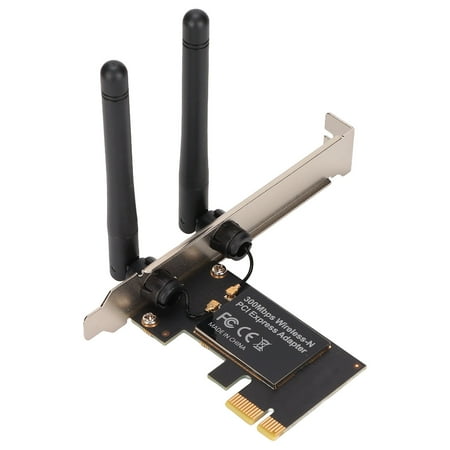 PCIe WIFI Card, 2 Gain Antennas Stable Signal 300Mbps 11N Technology ...