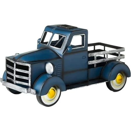 Retro Style Vase Solar Car Garden Statue Planter Vintage Bus Garden ...