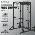 "Mikolo Multi-Functional Squat Rack, Power Cage with LAT Pulldown ...