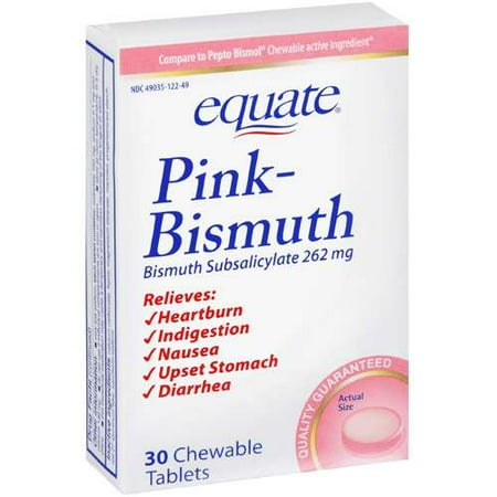 Equate: Antacid Pink-Bismuth, 30 ct - Walmart.com