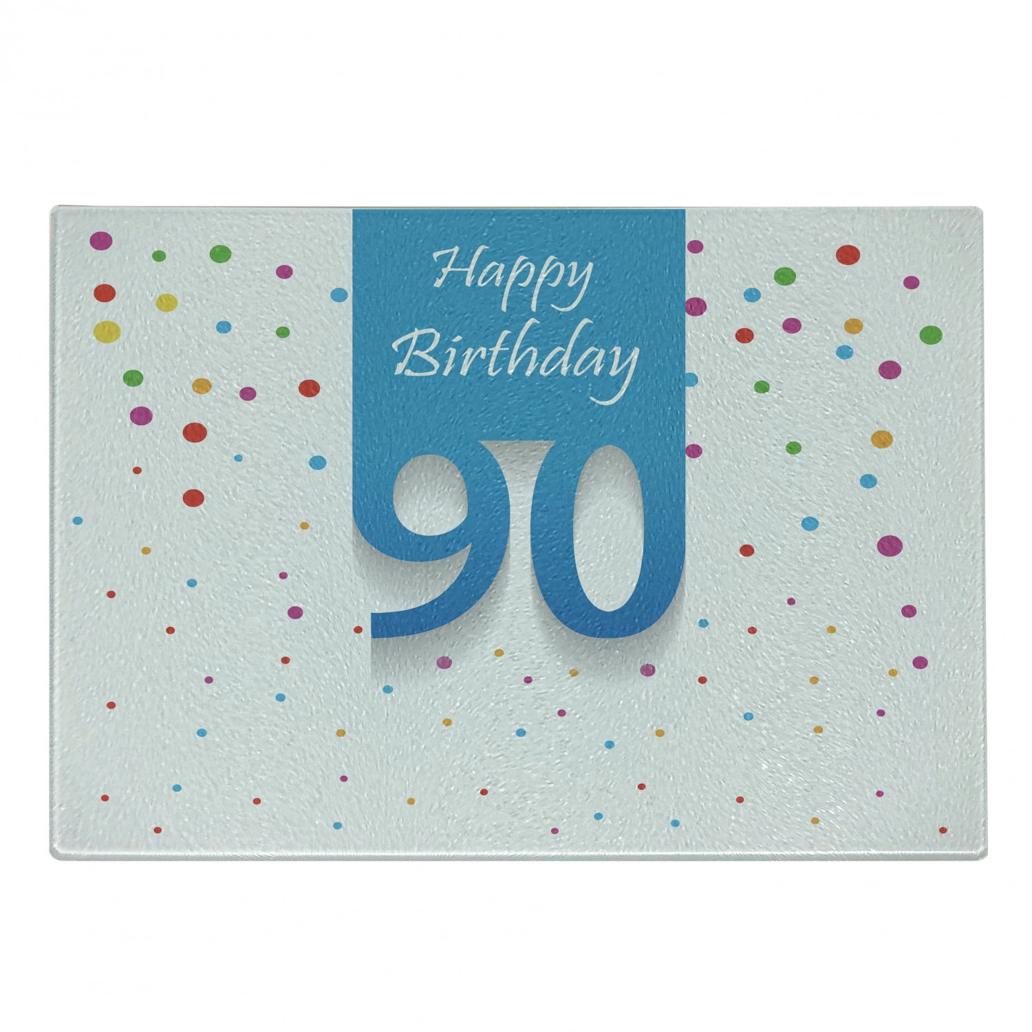 90th Birthday Cutting Board, Framework with Hand Writing Calligraphy 90 ...
