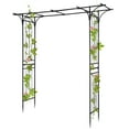 OverPatio Arbor Arch Garden Arch Archway Iron Flat Top 7' - Walmart.com