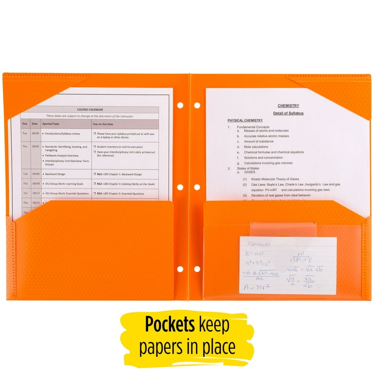 Orange Pocket Folder