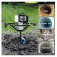 saney Post Hole Digger, 52cc 1800W Gas Powered Earth Auger Earth Digger ...