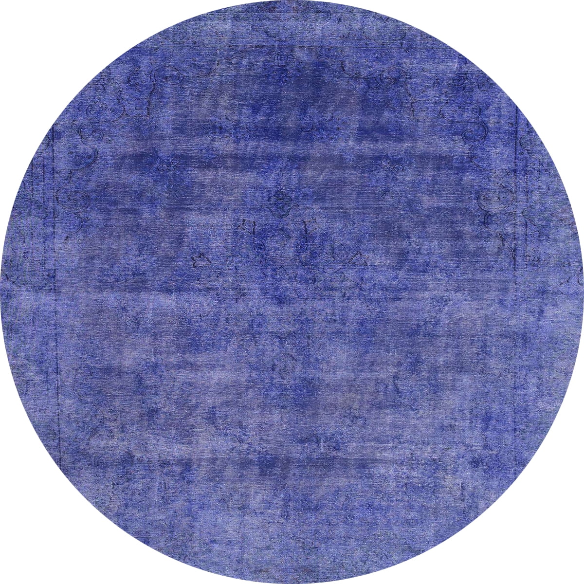 Ahgly Company Indoor Round Abstract Light Slate Blue Abstract Area Rugs ...