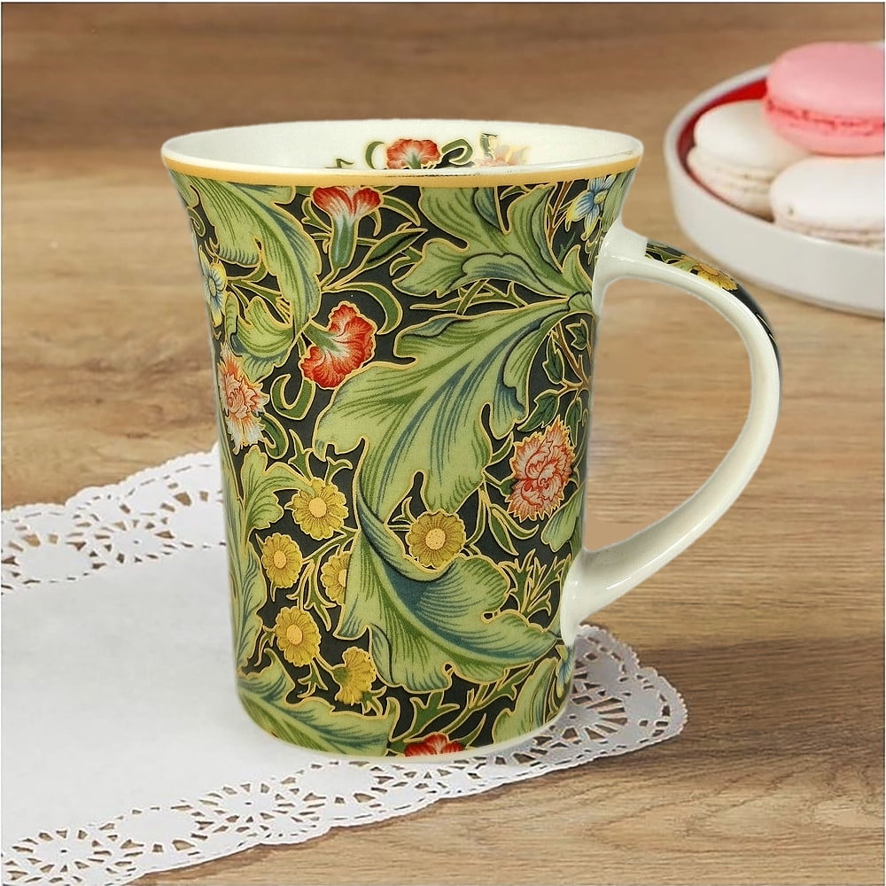 Coffee Mug with Handles for Hot Beverages William Morris Porcelain Mug ...