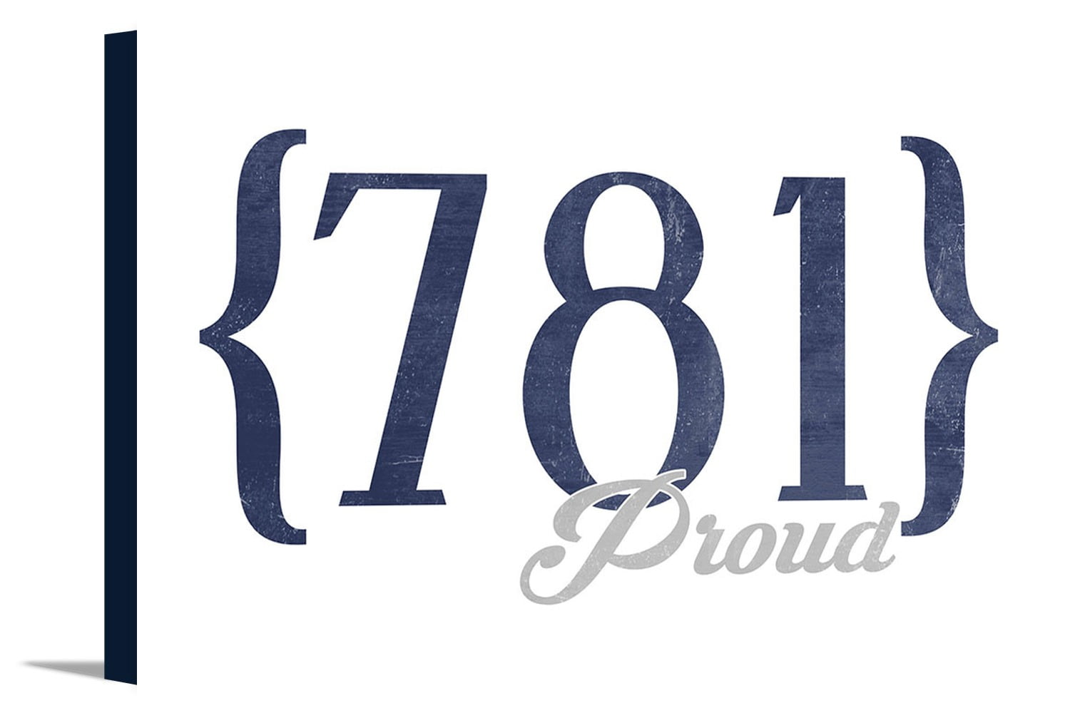 Boston, Massachusetts - 781 Area Code (Blue) - Lantern Press Artwork ...