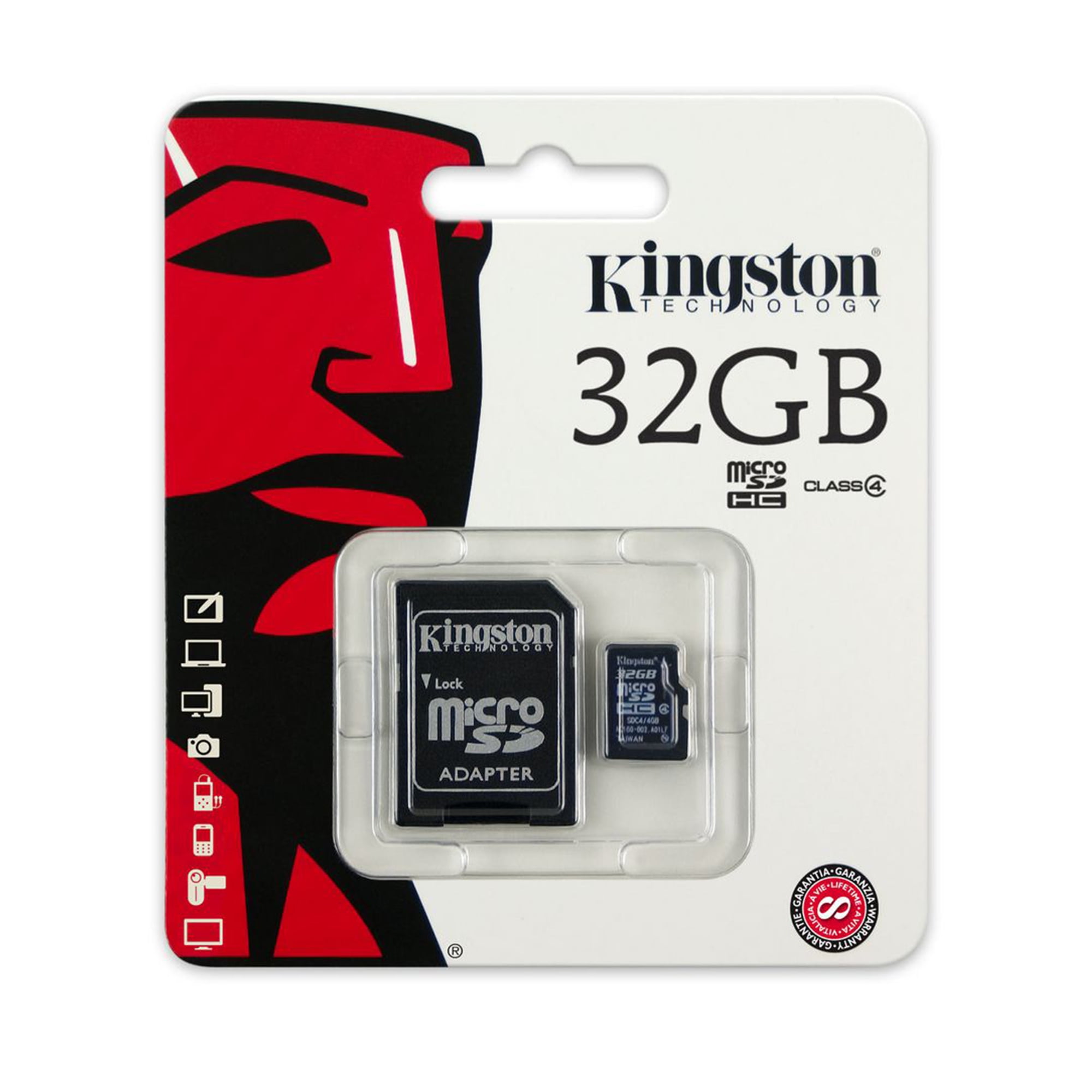 Kingston Digital 32 GB microSDHC Flash Memory Card SDC4/32GB | Walmart ...