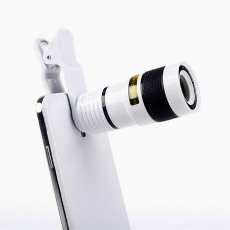 Universal Clip-on 8X Optical Zoom HD Monocular Telescope Camera Lens ...