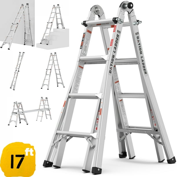 Seizeen 5ft-15ft Multi-position Ladder, 5-IN-1 Multi-mode Extension ...